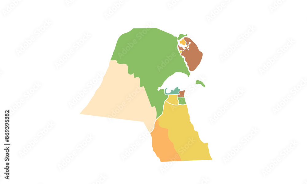 Map of Kuwait isolated modern colorful style. for website layouts ...