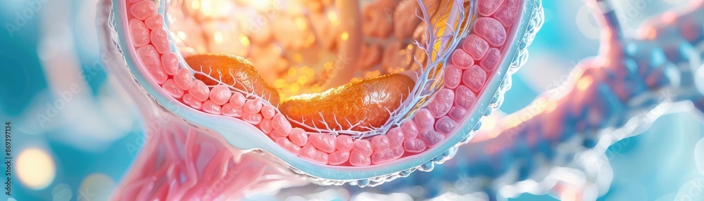 Cross-section of the bladder showing urine storage zones, detailed ...