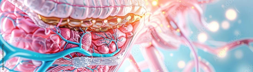 Cross-section of the bladder showing urine storage zones, detailed ...