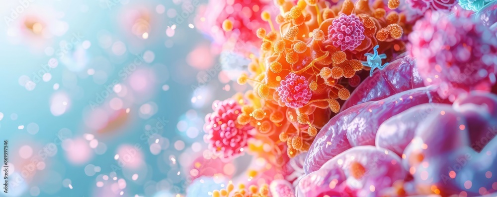 Detailed illustration of the human spleen, focusing on immunity and ...