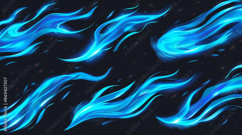 A fresh cool blue wave effect. A clean conditioner stream swirl. A ...