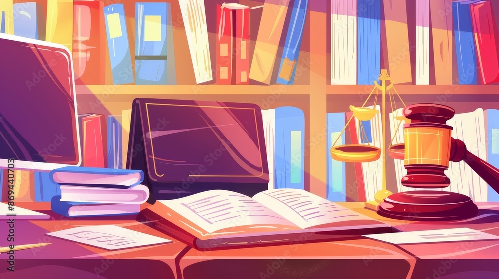 Lawful guidelines and standards banner with documents and folders ...