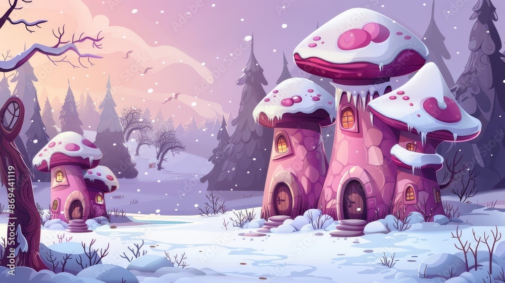 For fairytale story design, little old rural dwarf country exterior in ...