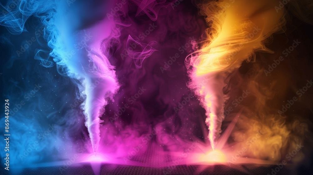 3d tornado wind and hurricane twister storm. A swirling whirlwind ...