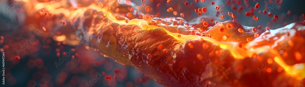 Animated Buildup of Trans Fats in Arteries Over Time Progressive ...