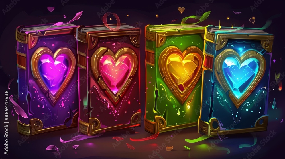 Myth assets illustration of ancient magic open paper book icon. Old ...