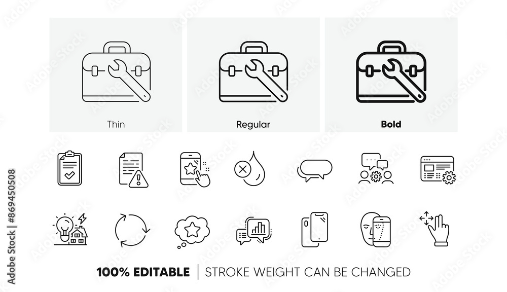 Graph chart, Move gesture and Building energy line icons. Pack of No ...