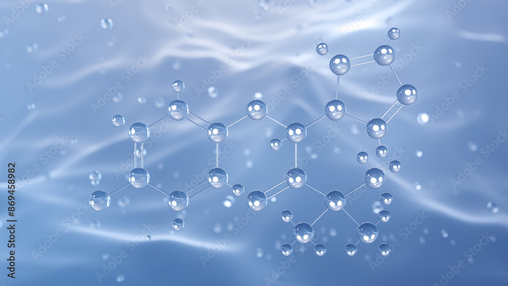 climbazole molecular structure, 3d model molecule, antifungal agent ...