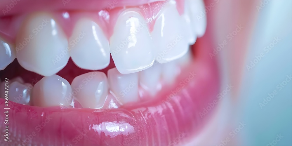 Bacteria in dental plaque causing periodontal disease A closeup view ...