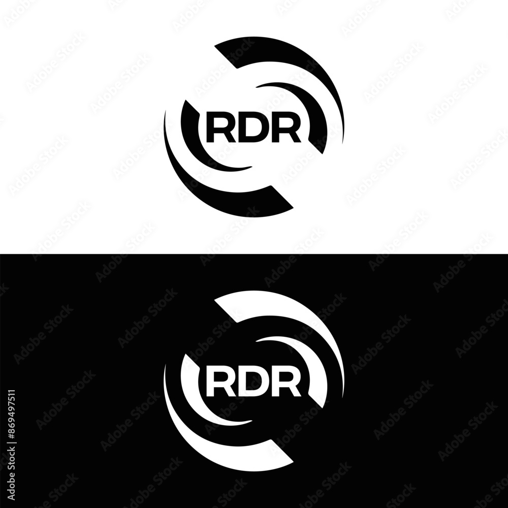 RDR logo. R D R design. White RDR letter. RDR, R D R letter logo design ...