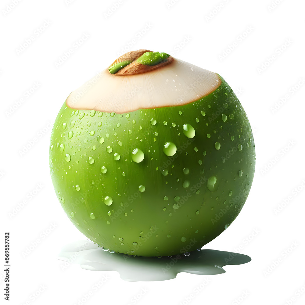 Coconut png green coconut png coconut with leaf png half coconut png ...