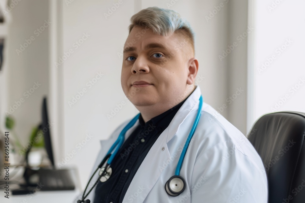 Portrait of a transgender male healthcare professional Portrait of a ...
