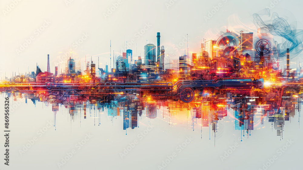 General purpose technology, as a 4 parts picture with 4 elements ...