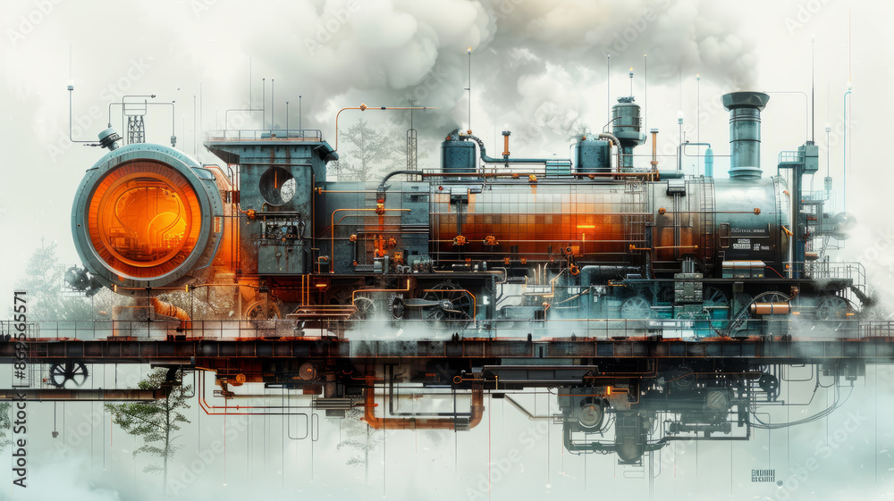 General purpose technology, as a 4 parts picture with 4 elements ...