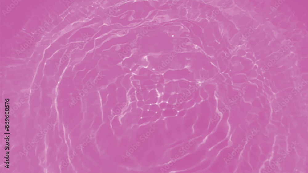Pink water bubbles on the surface ripples. Defocus blurred transparent ...