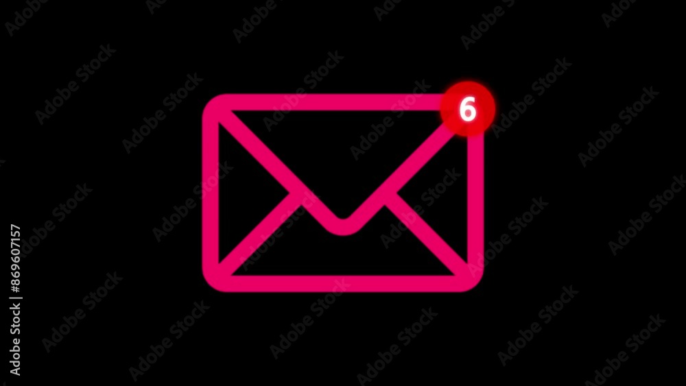 Message icon isolated and check mark icon. email animation with green ...