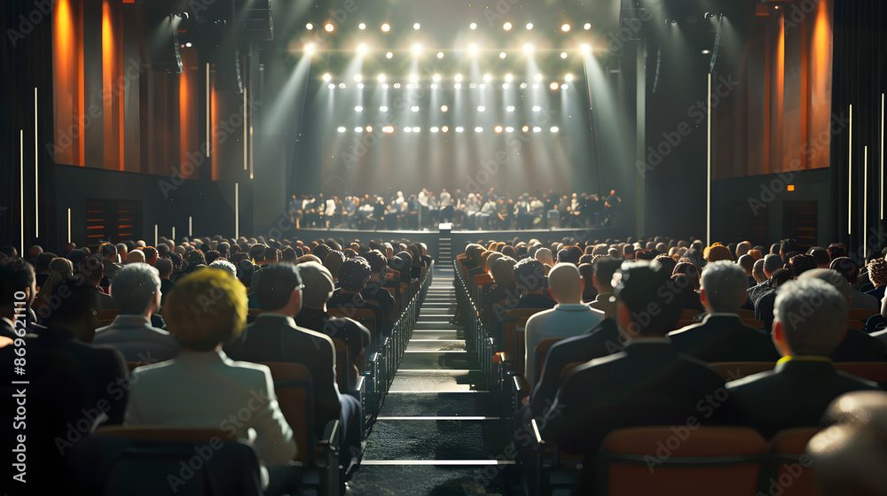 group of people in formal dressing suit as audience at large modern ...
