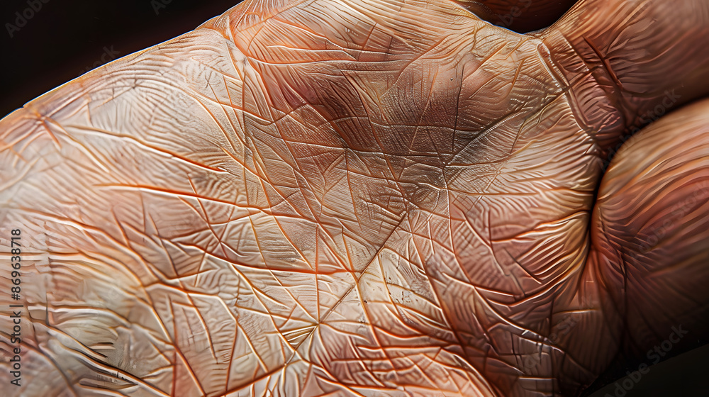 macro human hand,Macro image of the surface texture of the human palm ...
