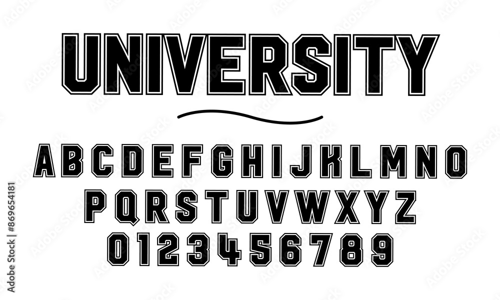 University Abstract font alphabet. Minimal modern urban fonts for logo ...