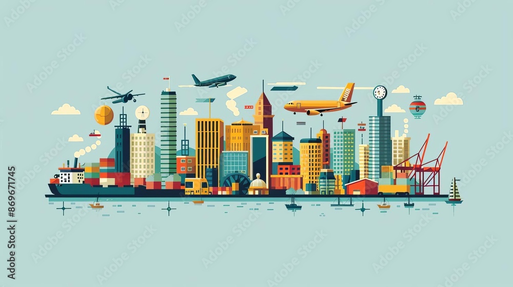 Illustrate the economic benefits of free trade zones through stunning ...