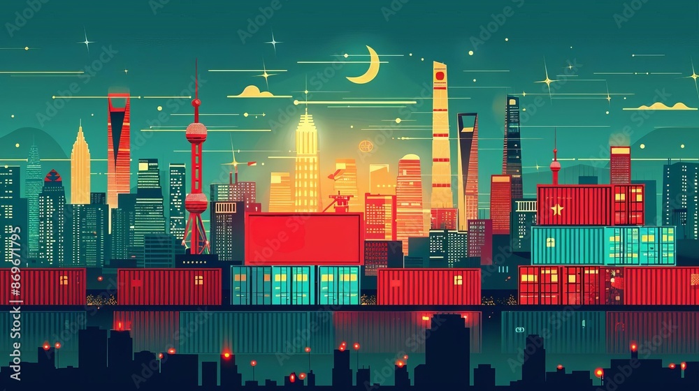 Illustrate the economic benefits of free trade zones through stunning ...