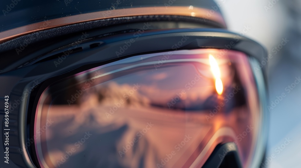 The lens of the goggles has a sleek gradient tint transitioning from ...