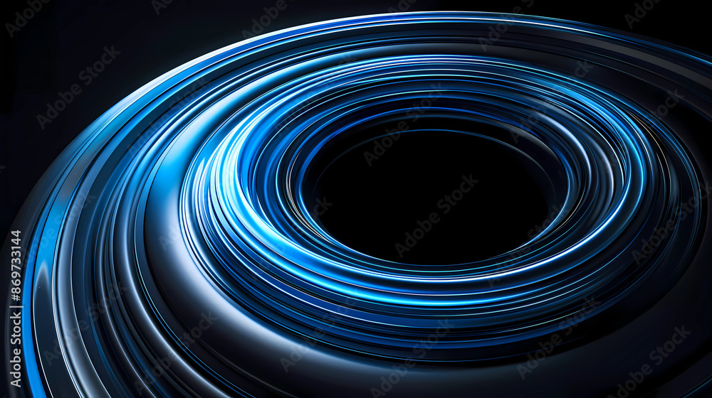 abstract digital artwork featuring a circular wave pattern with ...