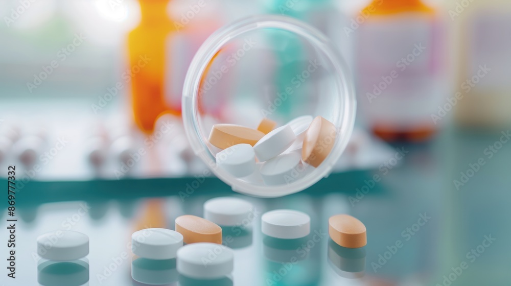 Doctor double-checking patient medication at a hospital bedside, safety ...