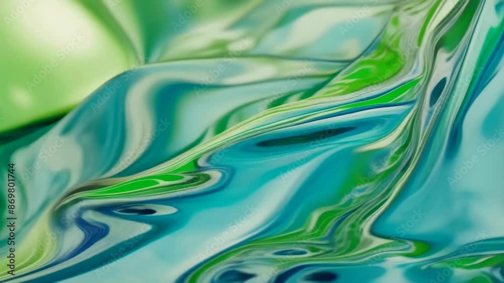 Abstract image featuring fluid and wave-like textures in shades of ...