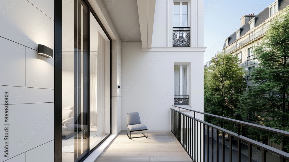 Contemporary minimalist structure with clean lines and expansive ...