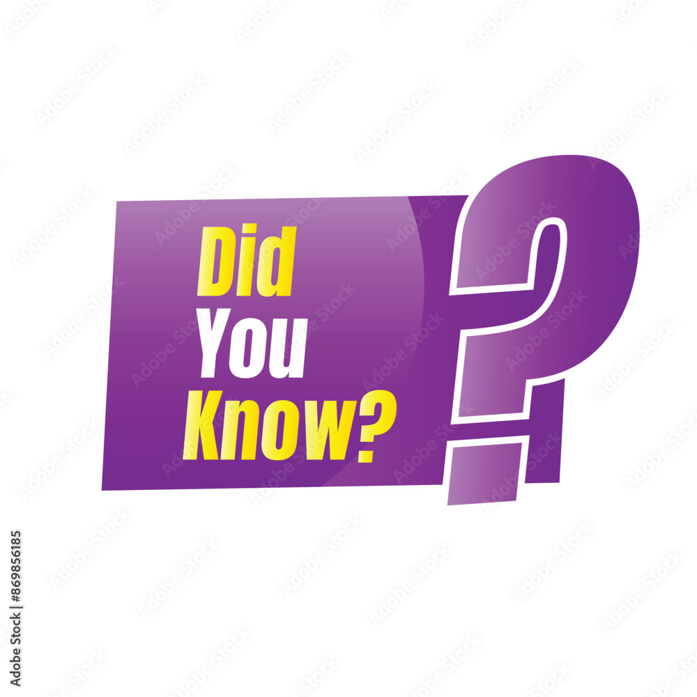 Did you know fun fact question icon illustration design, Have you heard ...