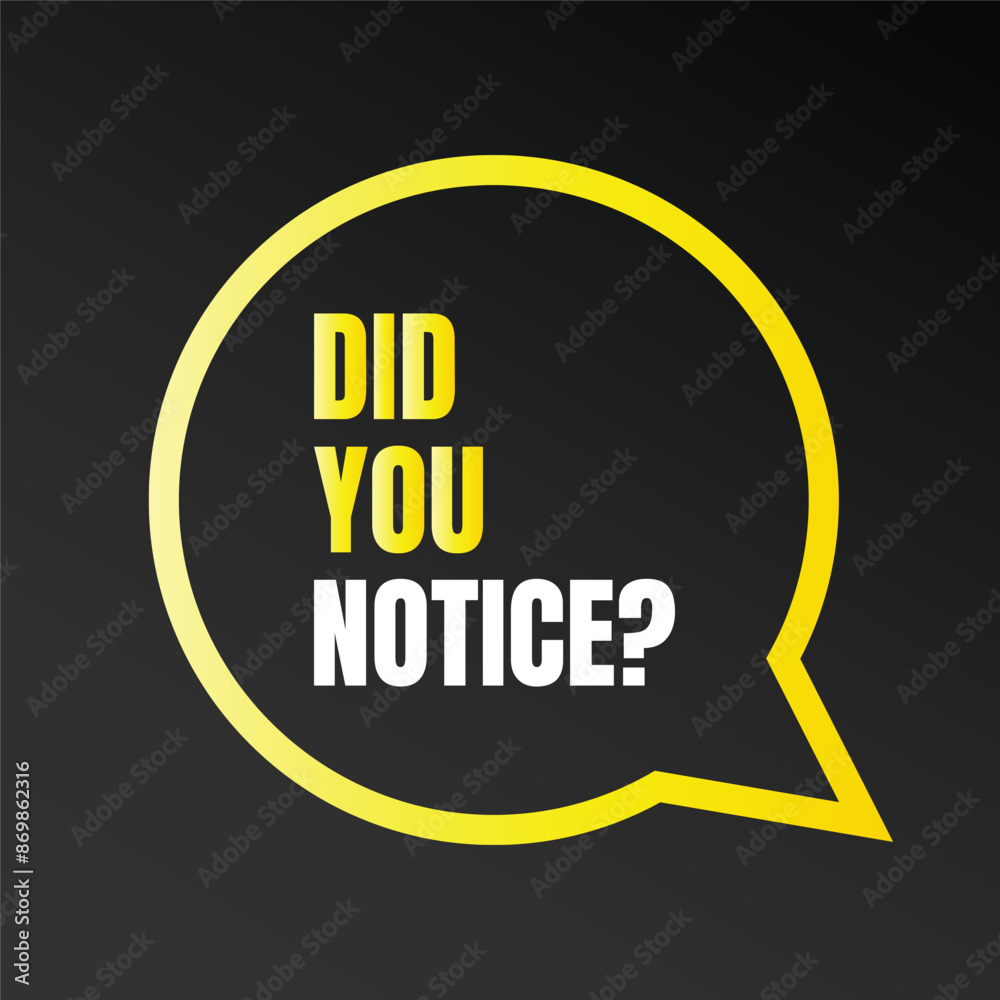 Did you notice question sign illustration, Do you know fun fact sign ...