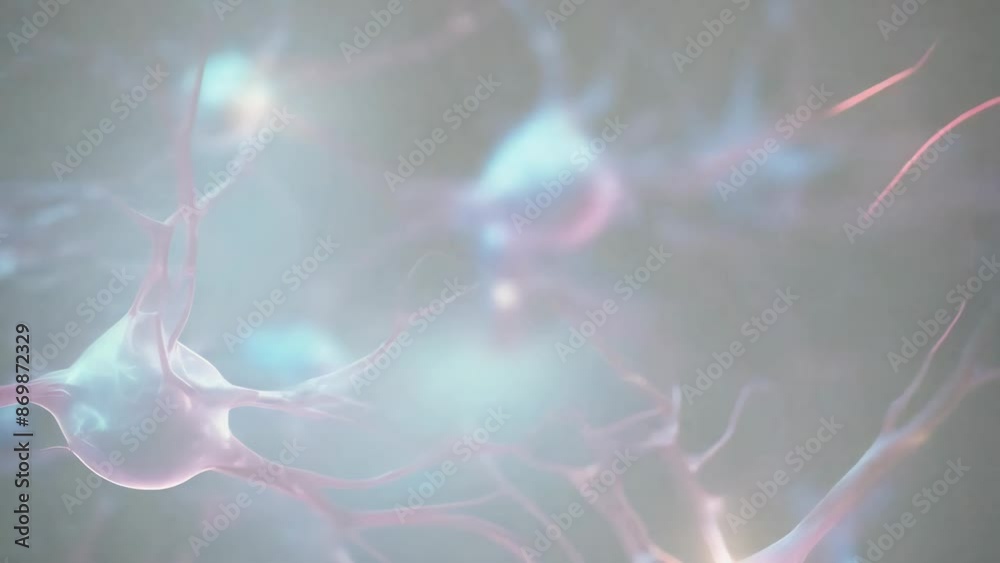Neuron cells neural network under microscope neuro research science ...