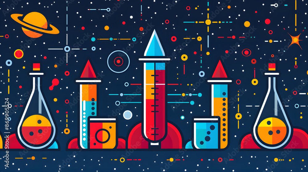 stem science concept / various scientific research fields / science ...