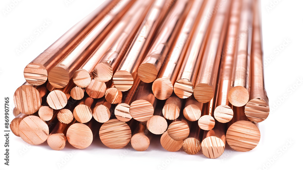 copper wire rod non-ferrous metals, product metal industry isolated on ...
