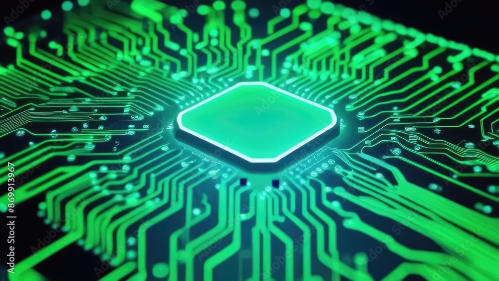 Central computer processors CPU with data analysis concept, featuring a ...