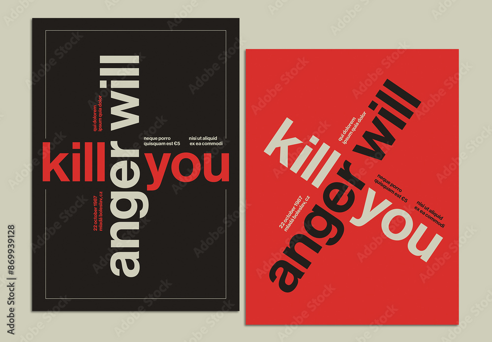 Creative International Typographic Style Poster Layout Design Stock ...