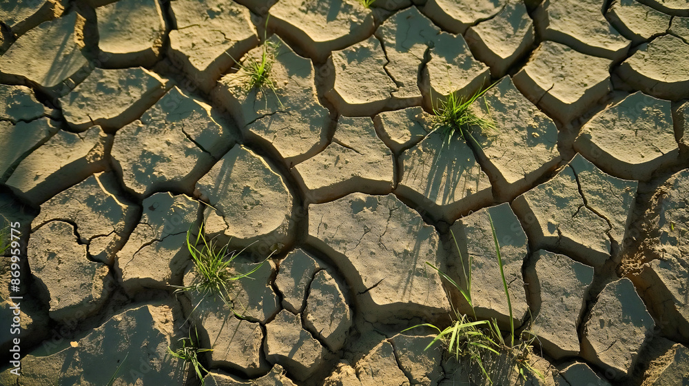 Cracked dry earth soil surface. Nature environment ground drought ...