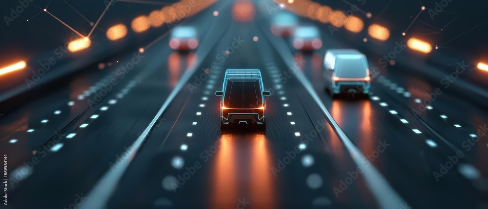 A conceptual transport network where autonomous vehicles communicate ...