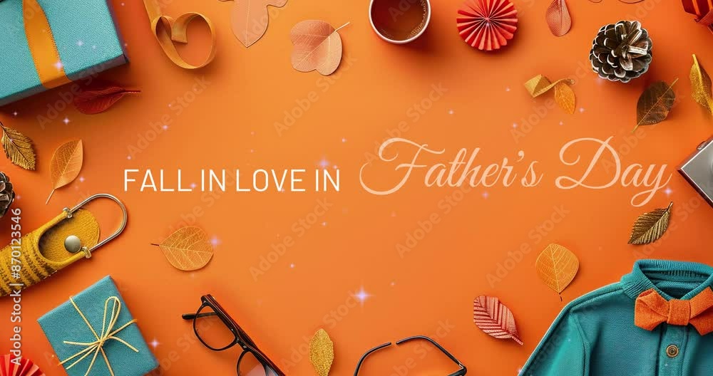 Craft a distinguished copy space background for Father's Day, featuring ...