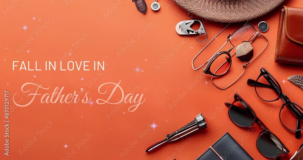 Craft a distinguished copy space background for Father's Day, featuring ...