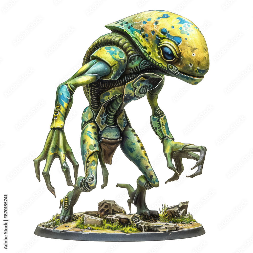 Alien Character From Heroscape Game - Vivid Colors and Textures. Hybrid ...