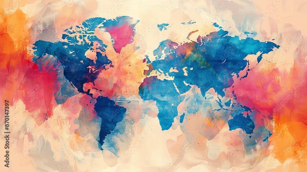 Global Compassion: World Map Design for International Mental Health Day ...