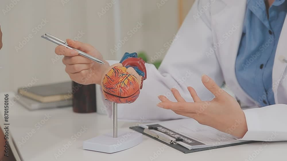 Doctor with human Heart anatomy model. Cardiovascular Diseases ...