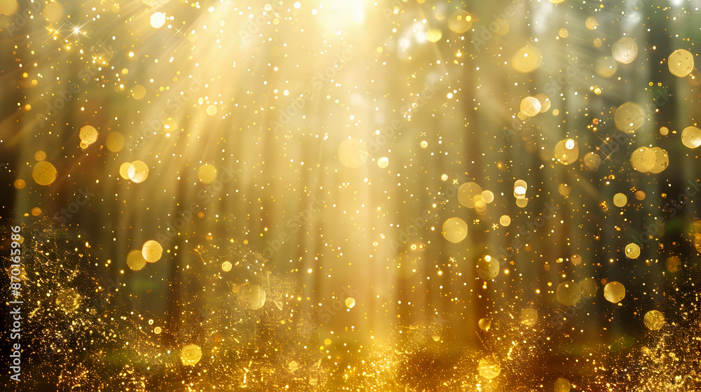 Mesmerizing golden twinkles and glimmering radiant sparkles in an ...