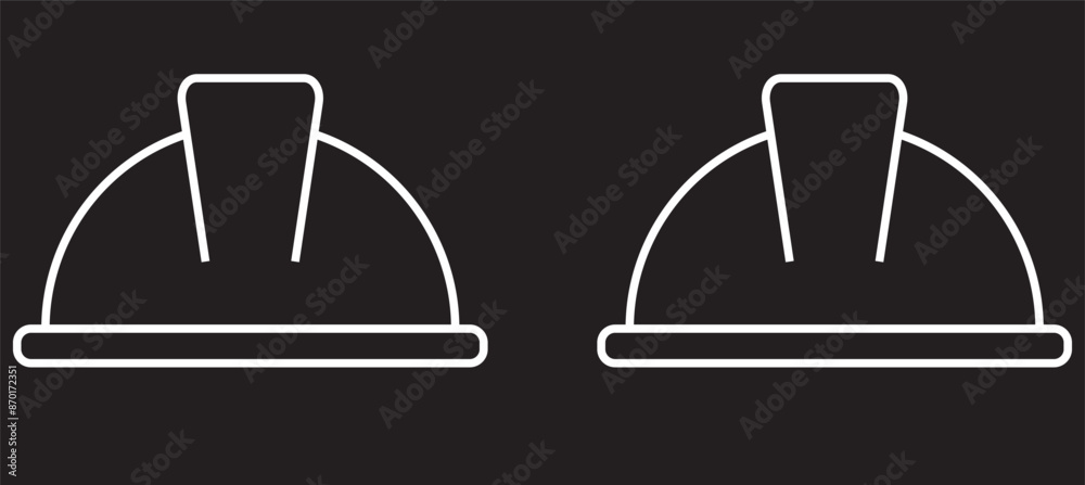 Helmet icon set vector. Motorcycle helmet sign and symbol. Construction ...