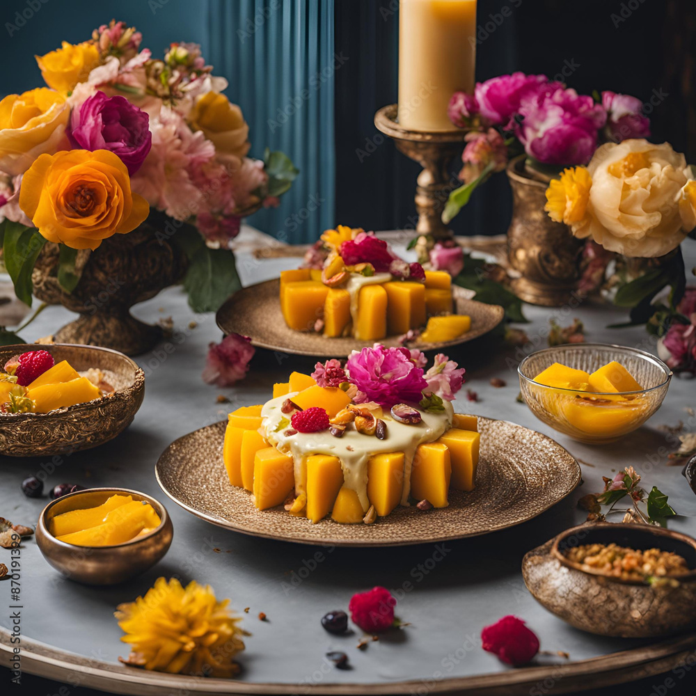 mango, tres leches cake, mango dessert, mango cake, tropical dessert, summer dessert, fresh ...