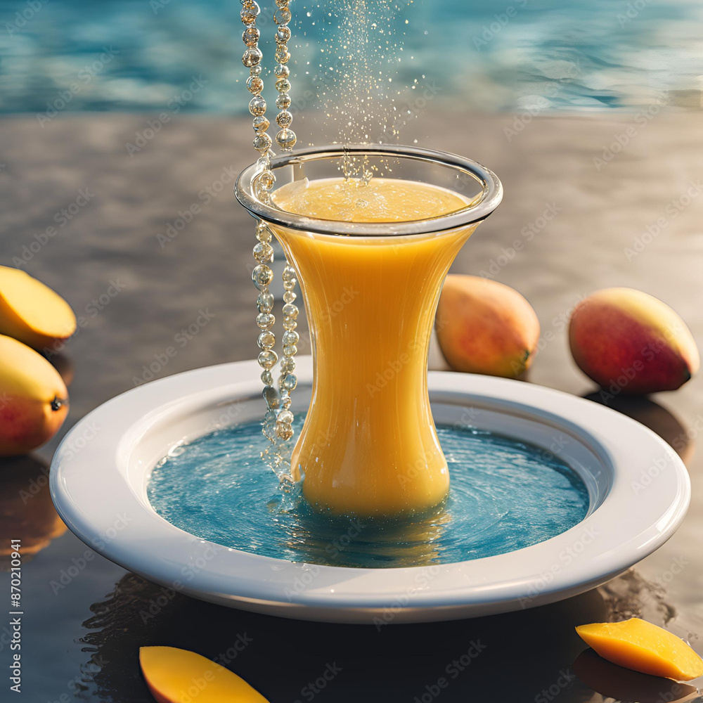 refresh your day, cool drink, delicious mango shake, poolside drink, La ...