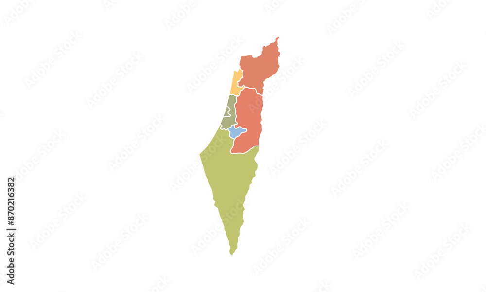 Map of Israel isolated modern colorful style. for website layouts ...