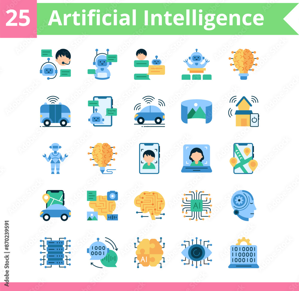 Introducing our Artificial Intelligence (AI) icon set, designed to ...